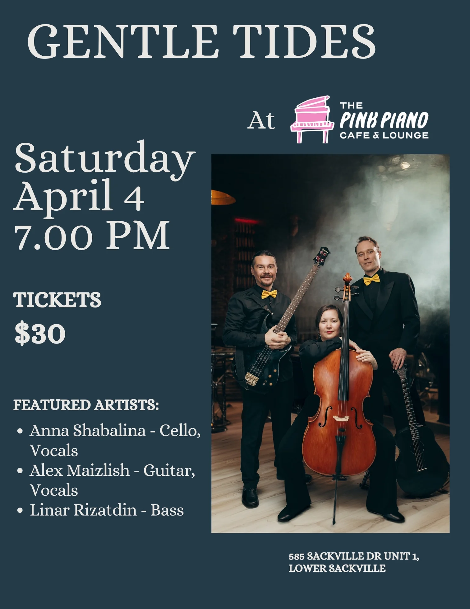 Gentle Tides – Live at The Pink Piano | Events in Halifax and HRM